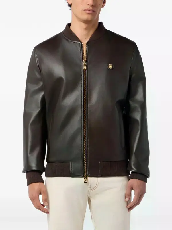BILLIONAIRE Zip-fastening Leather Jacket