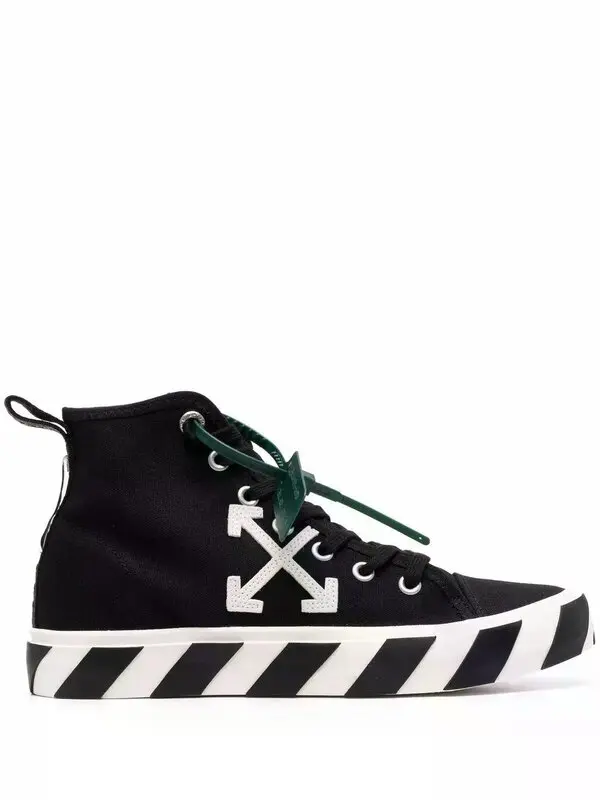 Off-White Vulcanized Mid-top Sneakers - Black