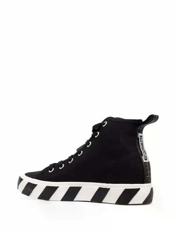 Off-White Vulcanised Mid-top Canvas Sneakers