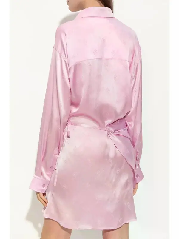 Balenciaga Monogram-jacquard Shirt Dress