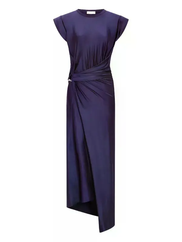 Rabanne Midi Piercing-detail Dress - Blue