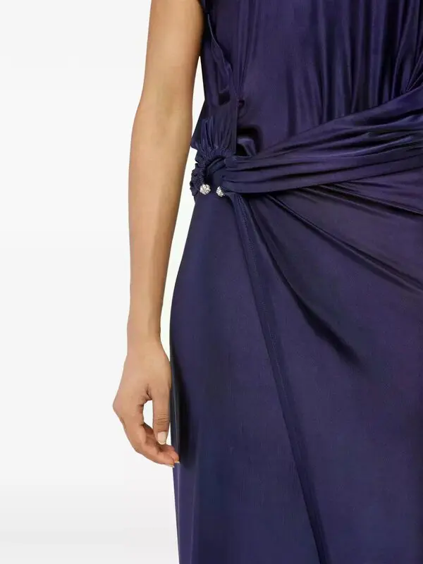 Rabanne Midi Dress With Piercing Detail - Blue