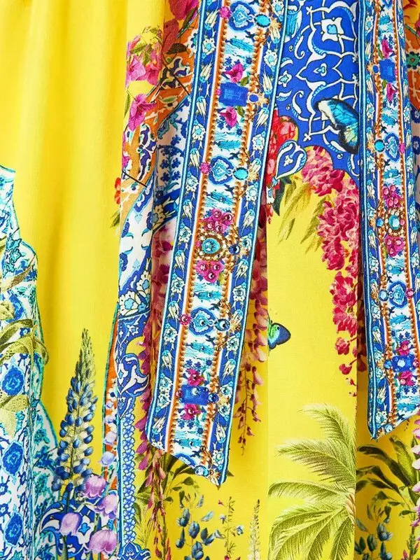 Camilla Sultanahmet Summer Tie Front Midi Dress