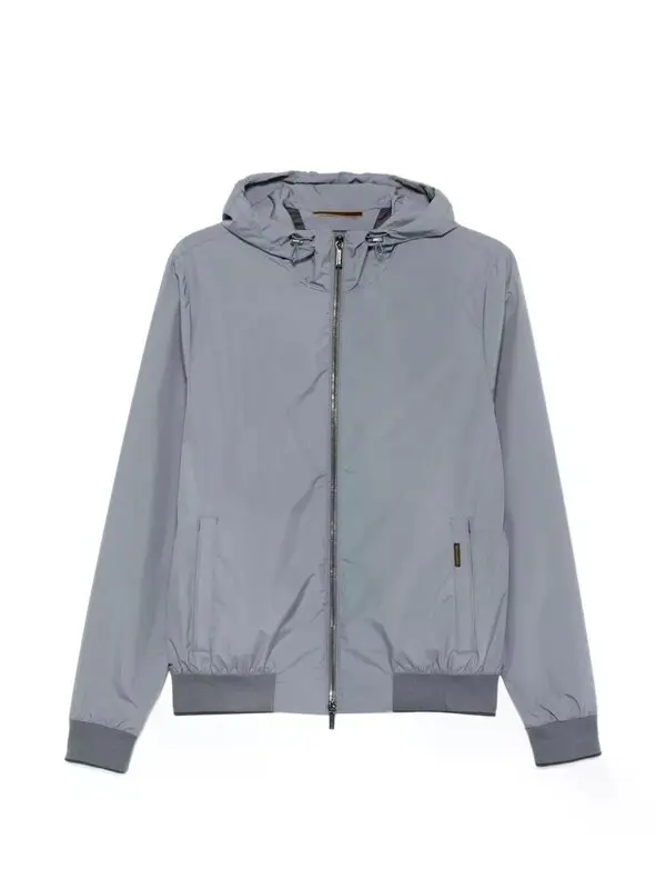 MOORER Zip Fastening Hooded Jacket