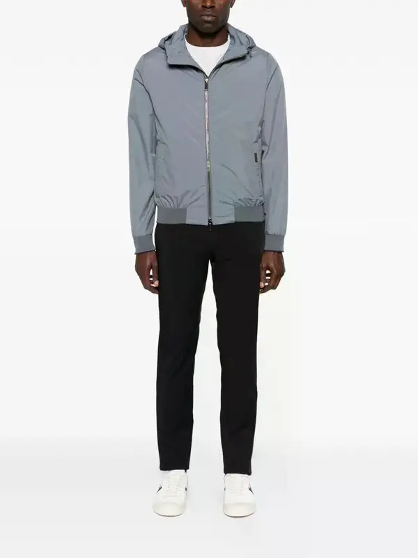 MOORER Zip Fastening Hooded Jacket