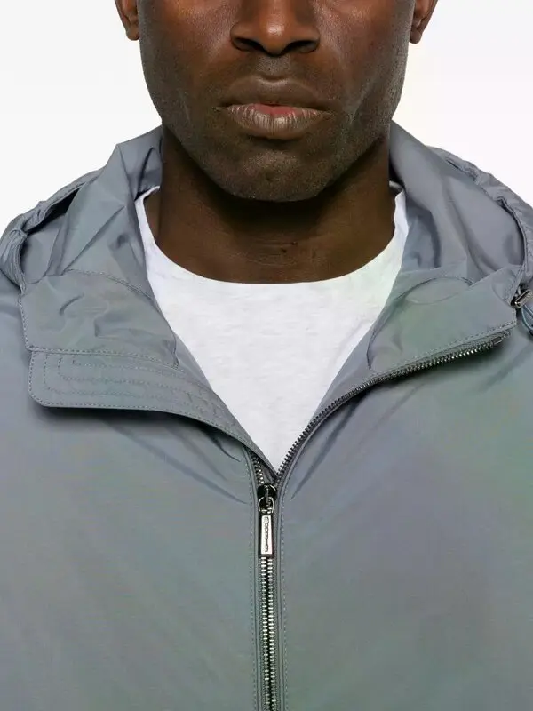 MOORER Zip Fastening Hooded Jacket