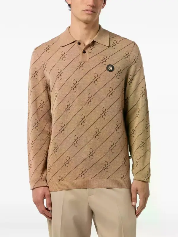 BILLIONAIRE Long-sleeve Buttoned Polo Shirt