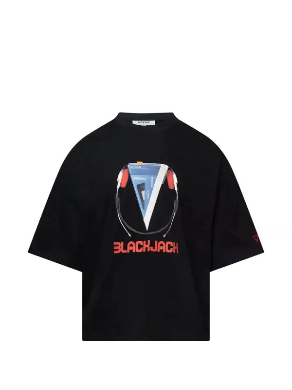 BLACKJACK Graphic Print T-shirt - Black