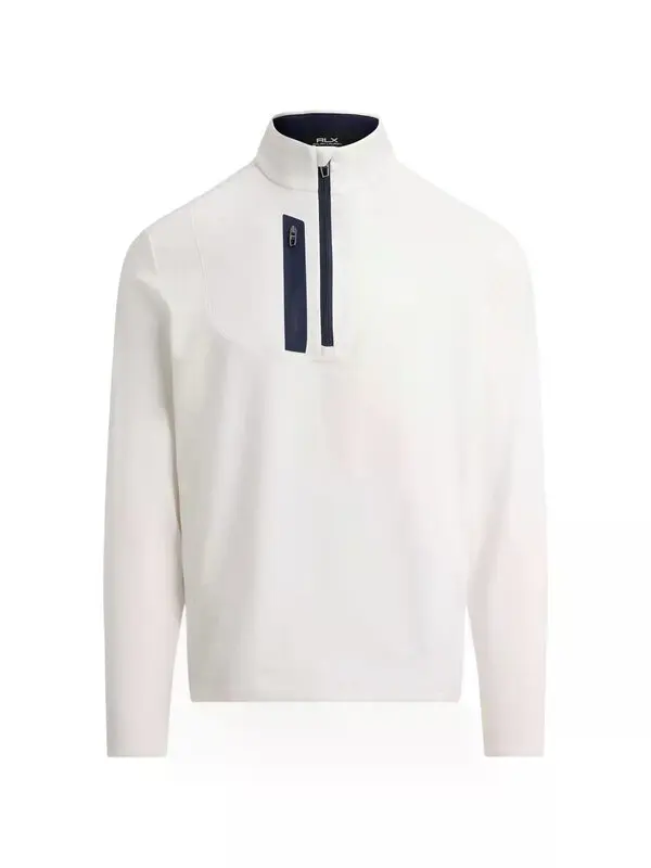 Rlx Ralph Lauren Half-zip Mock-neck Sweatshirt - White