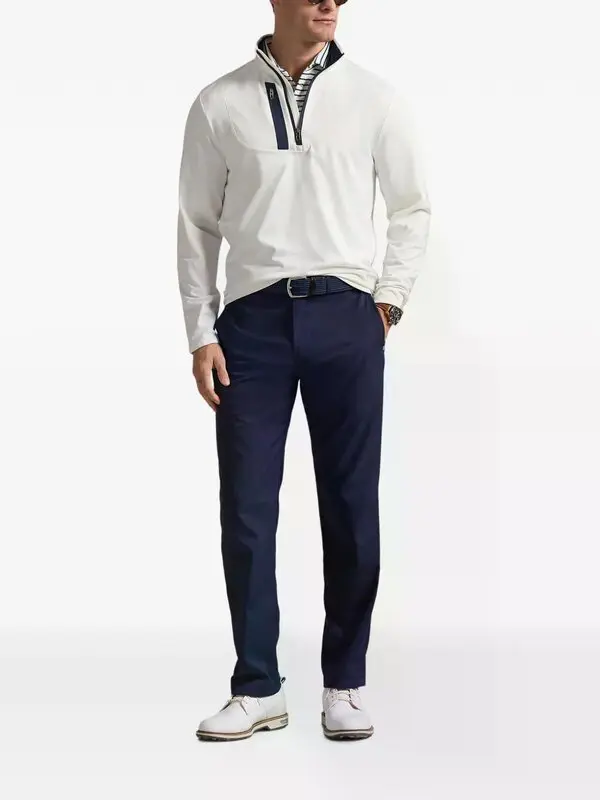 Rlx Ralph Lauren Half-zip Mock-neck Sweatshirt - White