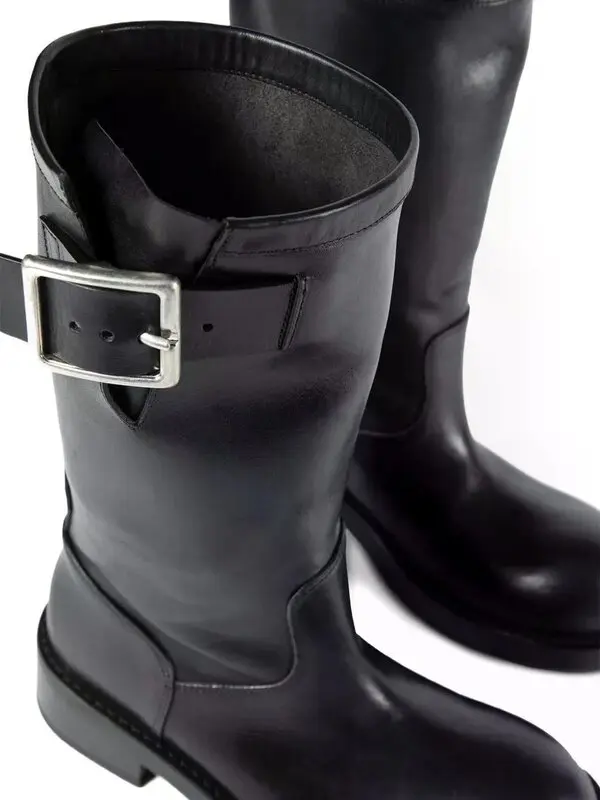 ANN DEMEULEMEESTER Buckled Leather Boots