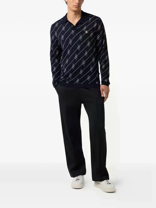 BILLIONAIRE Long-sleeve Buttoned Polo Shirt