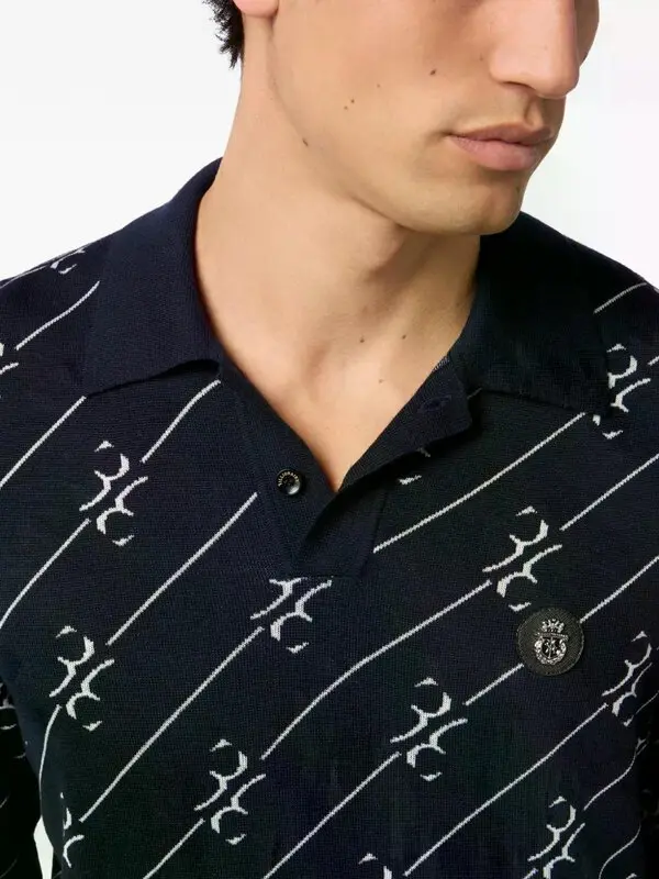 BILLIONAIRE Long-sleeve Buttoned Polo Shirt