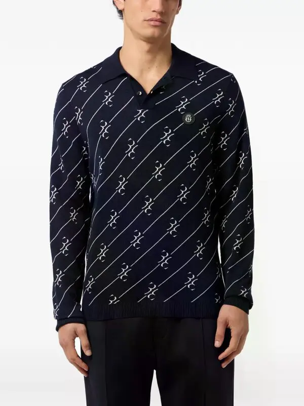 BILLIONAIRE Long-sleeve Buttoned Polo Shirt
