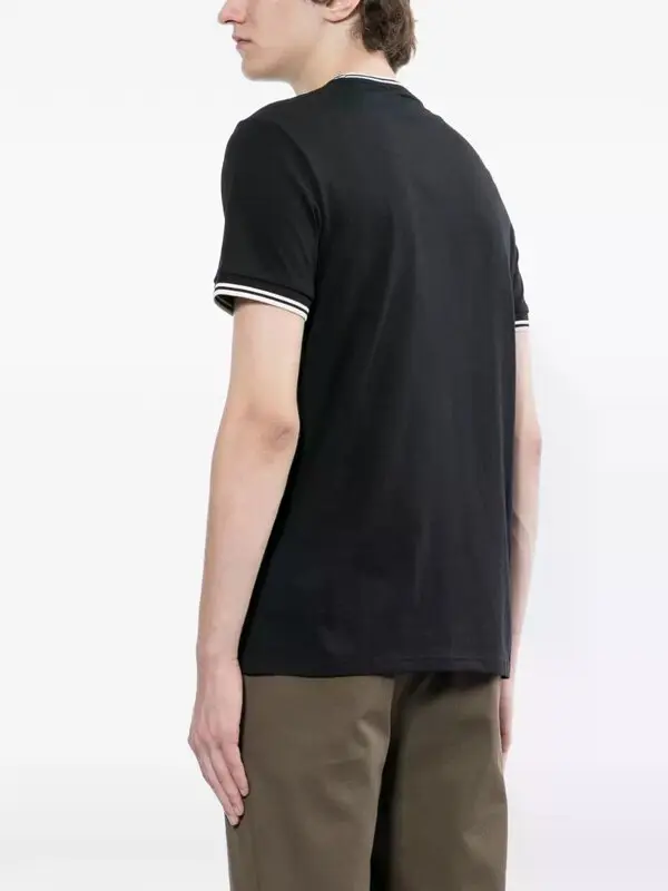 Fred Perry Logo-embroidered T-shirt - Black