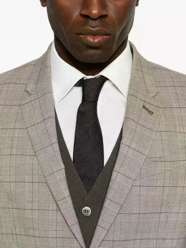 REVERES 1949 Checked Single-breasted Blazer