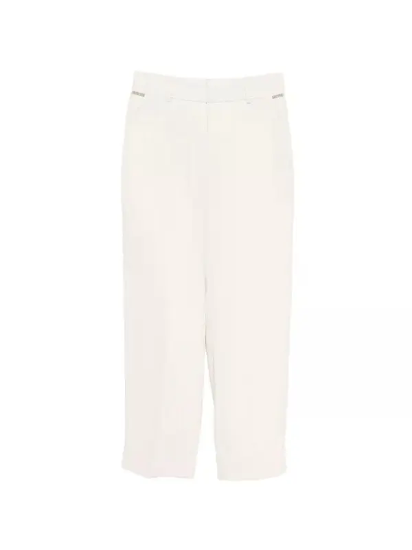 Peserico Tailored Trousers With Metallic Detail - Neutrals
