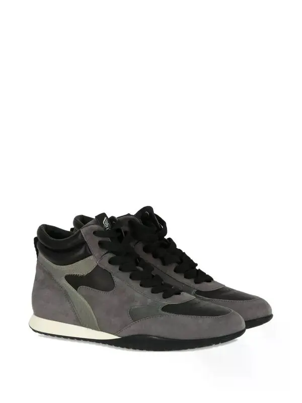 Hogan High-top Suede And Leather Sneakers