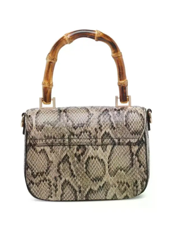 Liu Jo Python Pattern Tote Bag With Bamboo Handle