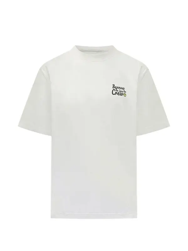 BARROW Crew Neck Printed T-shirt With Short Sleeves - Neutrals