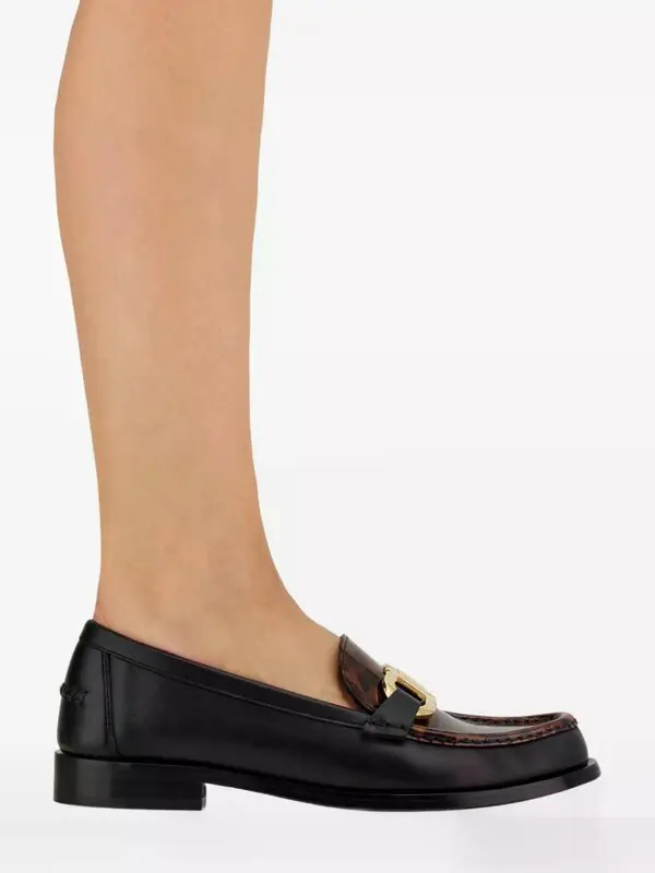 FERRAGAMO Gancini Ornament Patent Loafers