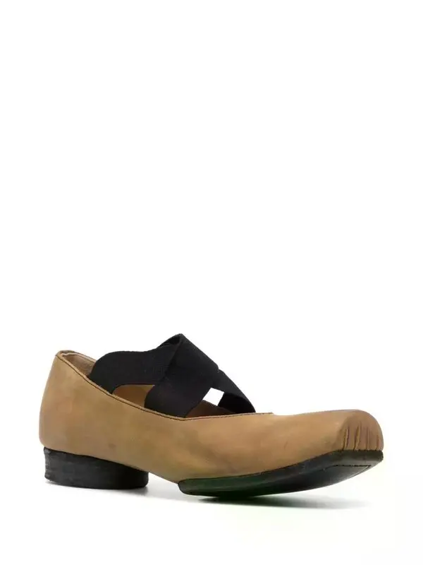 UMA WANG Square-toe Suede Ballerina Shoes