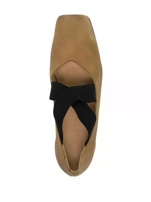UMA WANG Square-toe Suede Ballerina Shoes