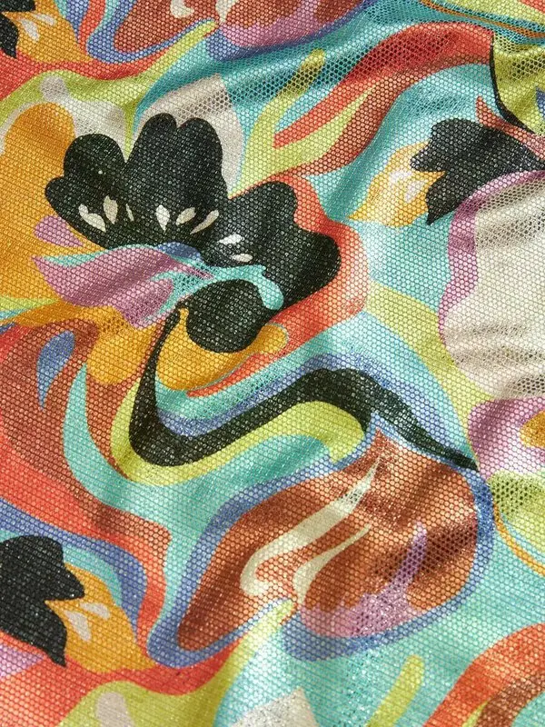 Etro Sleeveless Racerback Top With Abstract Print