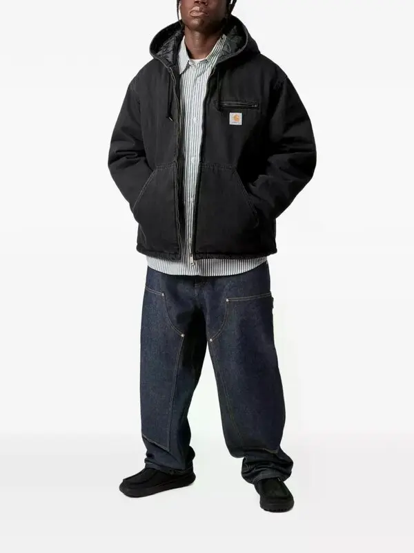 Carhartt Work In Progress Zip-up Hooded Jacket - Black