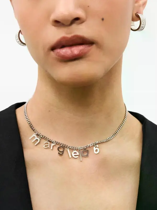 MAISON MARGIELA Letter-pendant Necklace - Silver