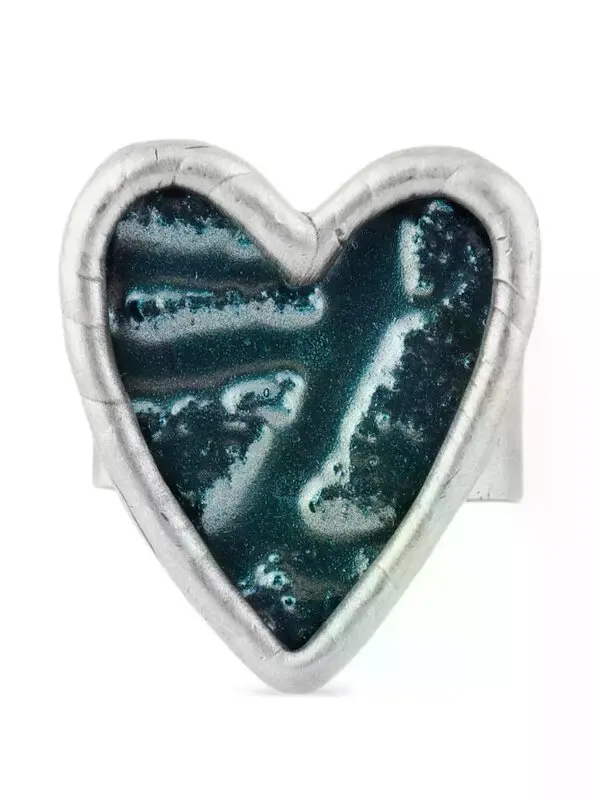 POISONED HEARTS Tone Heart Motif Ring