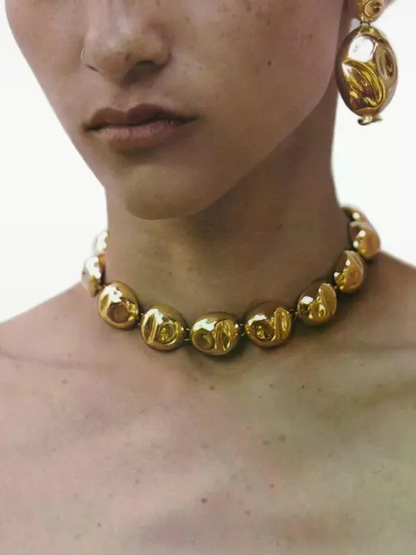 MONICA SORDO Tone Plated Beaded Necklace