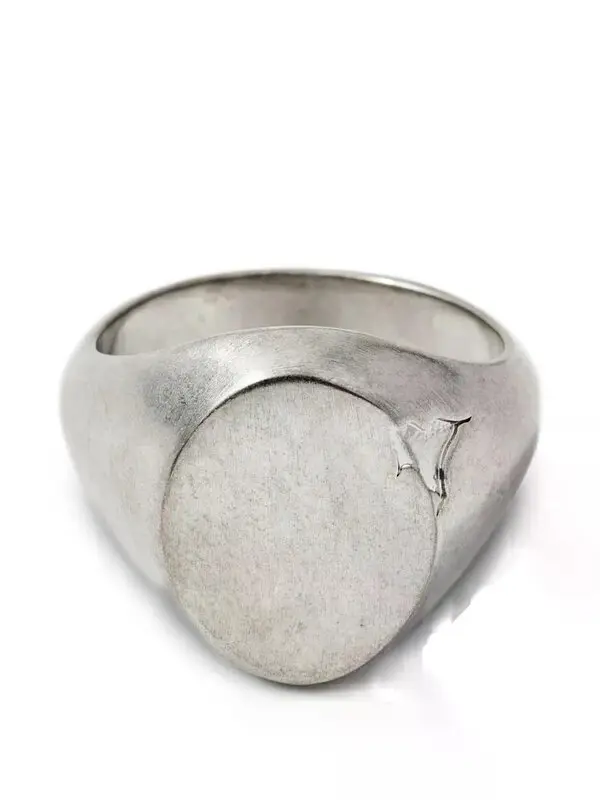 MAISON MARGIELA Tone Oval Signet Ring - Silver