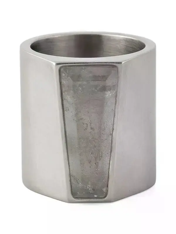 Rick Owens Bevelled Crystal Trunk Ring