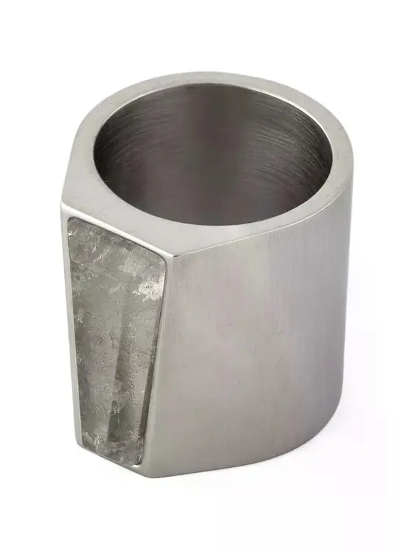 Rick Owens Bevelled Crystal Trunk Ring