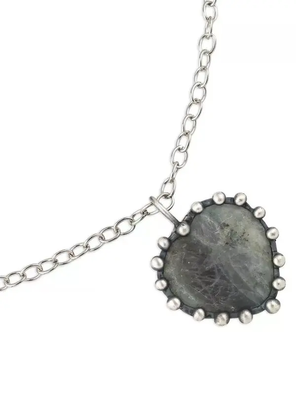 POISONED HEARTS Tone Glass Heart Pendant Chain Necklace