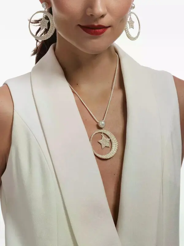 BOHEME BY VERO Tone Star And Moon Faux Pearl Necklace