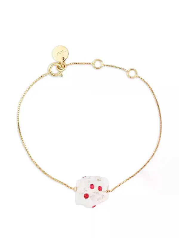 Marni Raw-edge Quartz Detail Bracelet - Gold
