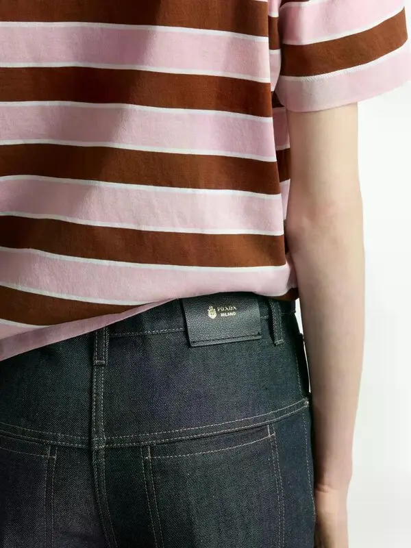 Prada Five-pocket Raw Denim Jeans - Blue