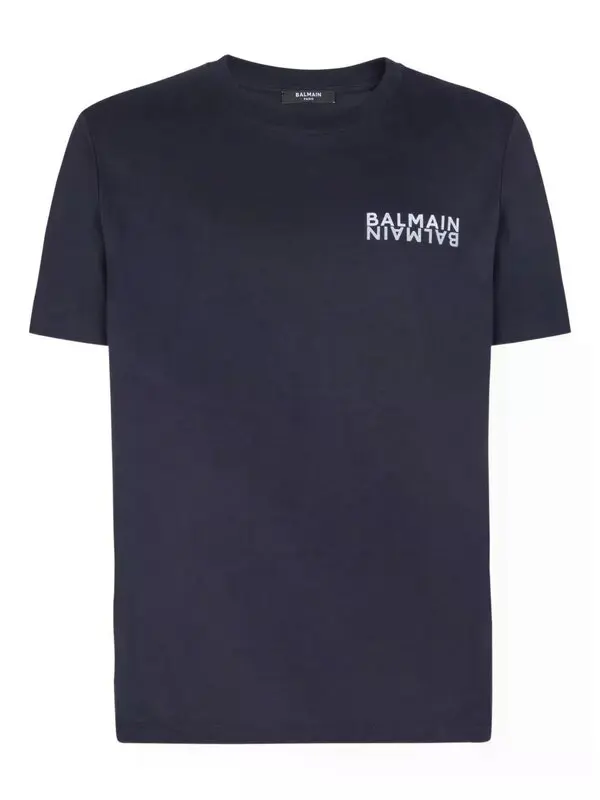 Balmain Logo-print T-shirt - Blue