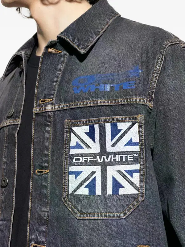 Off-White Flag-patch Cotton Jacket