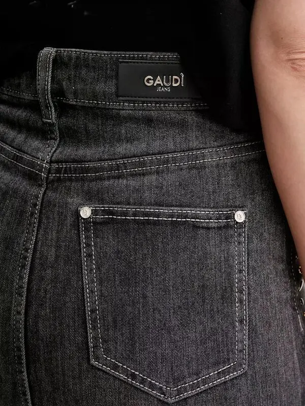 GAUDI Stud-embellished Split Midi Skirt