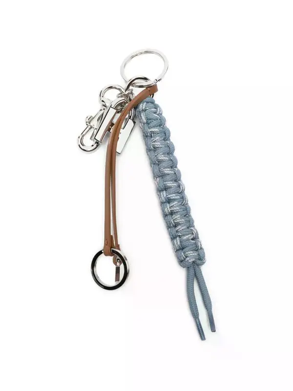 Hogan Braided Leather Keyring - Blue