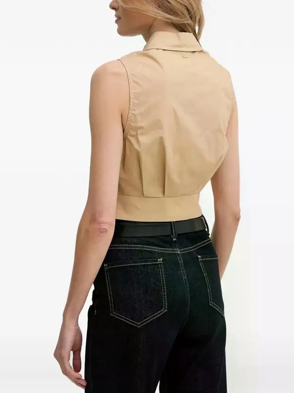 GAUDI Sleeveless Collared Cropped Top