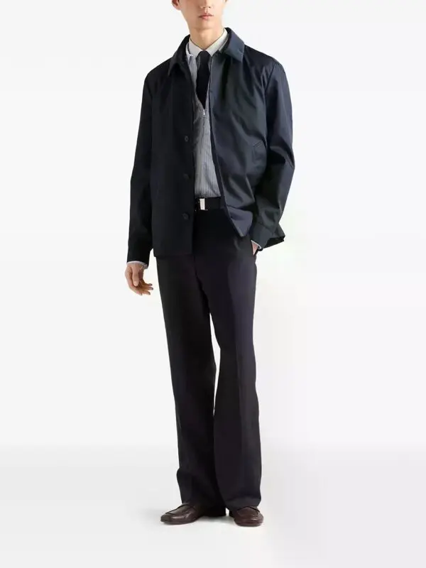 Prada Re-nylon Blouson Jacket With Shirt Collar