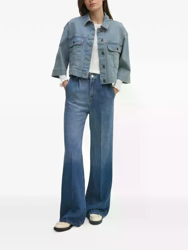 GAUDI Pleated Wide-leg Jeans