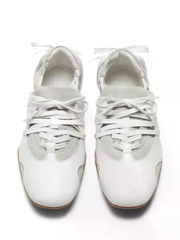 Acne Studios Cut-out Panelled Leather Sneakers