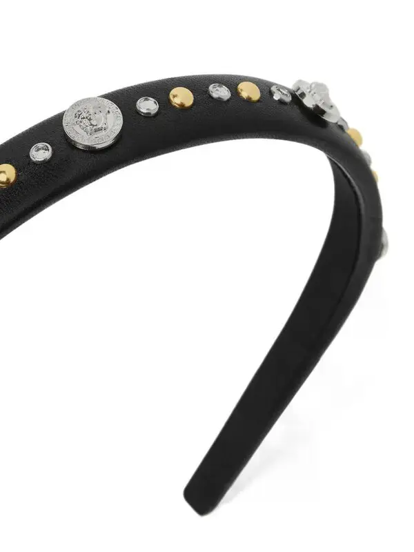 Versace Medusa Head Embellished Headband