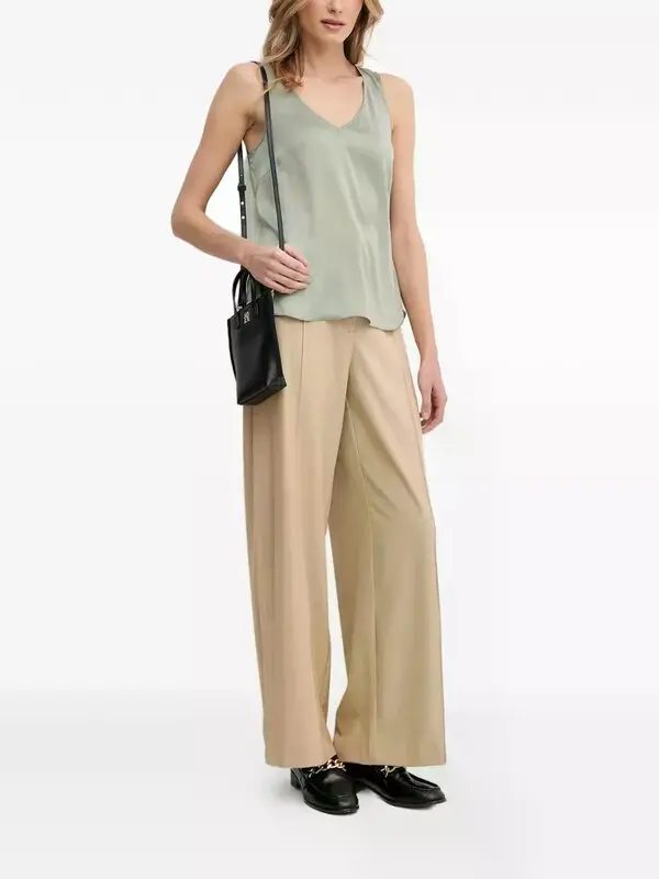 MOS MOSH Wide Leg Trousers With Patch Pockets