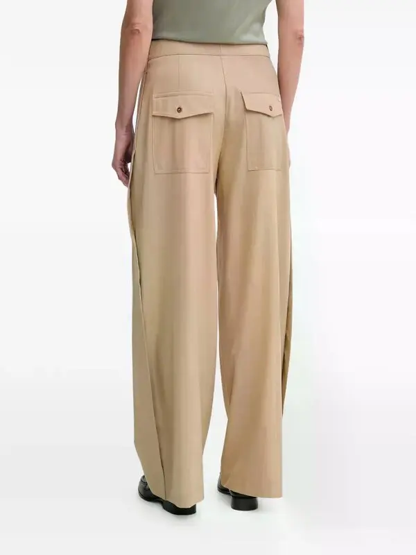 MOS MOSH Wide Leg Trousers With Patch Pockets